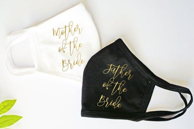 24 Wedding Face Mask Ideas For Brides, Grooms & Guests - Love & Lavender