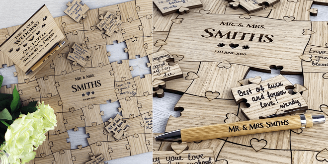 10 Unforgettable Puzzle Guest Books for the Crafty Couple - Love & Lavender