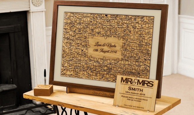 10 Unforgettable Puzzle Guest Books for the Crafty Couple - Love & Lavender