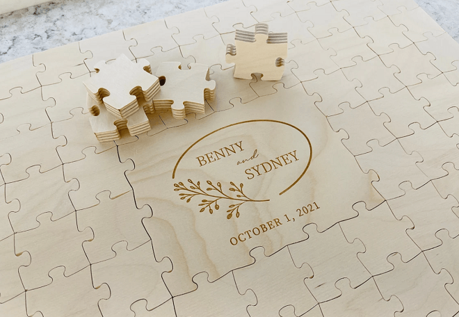 10 Unforgettable Puzzle Guest Books for the Crafty Couple - Love & Lavender