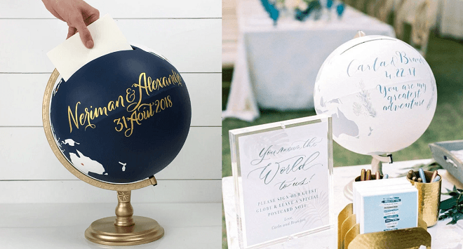 9 Wedding Globe Guest Books: Put a New Spin on an Old Idea - Love ...